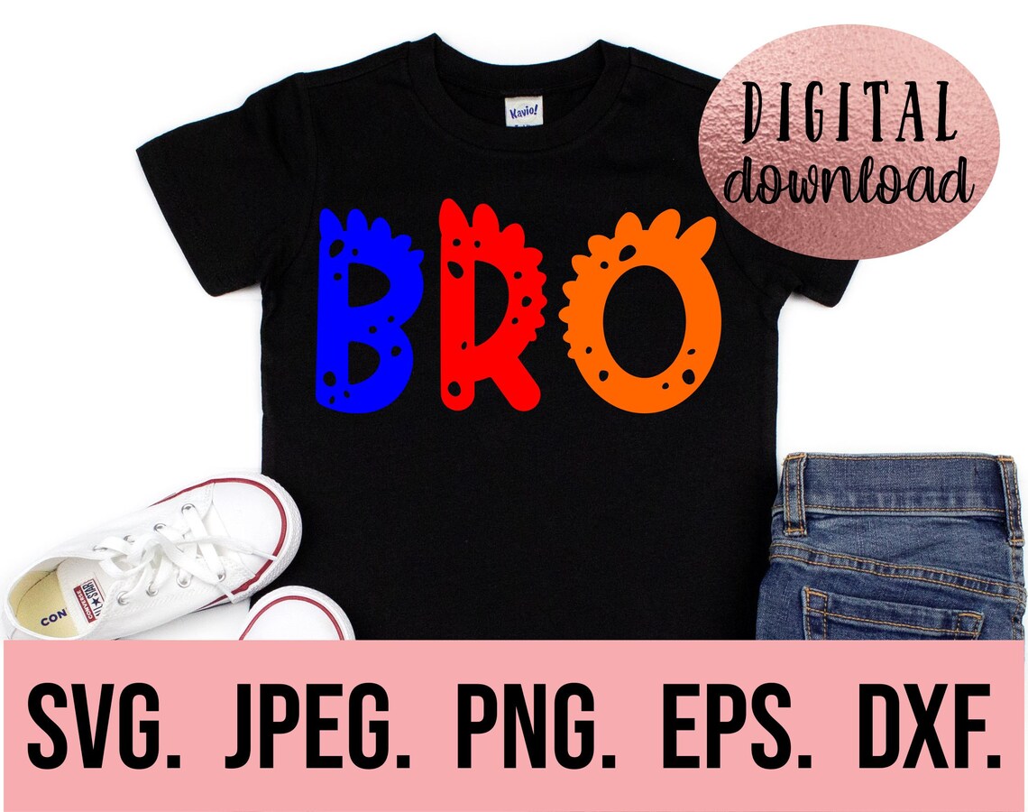 Brother Dinosaur Birthday Theme SVG - Brother Saurus Svg - T-rex Big ...