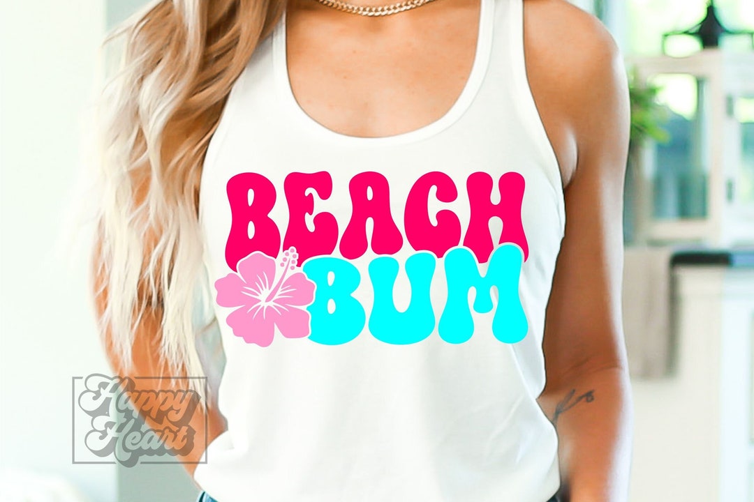 Beach Bum SVG - Hawaii Flower Svg - Digital Download - Cricut Cut File ...