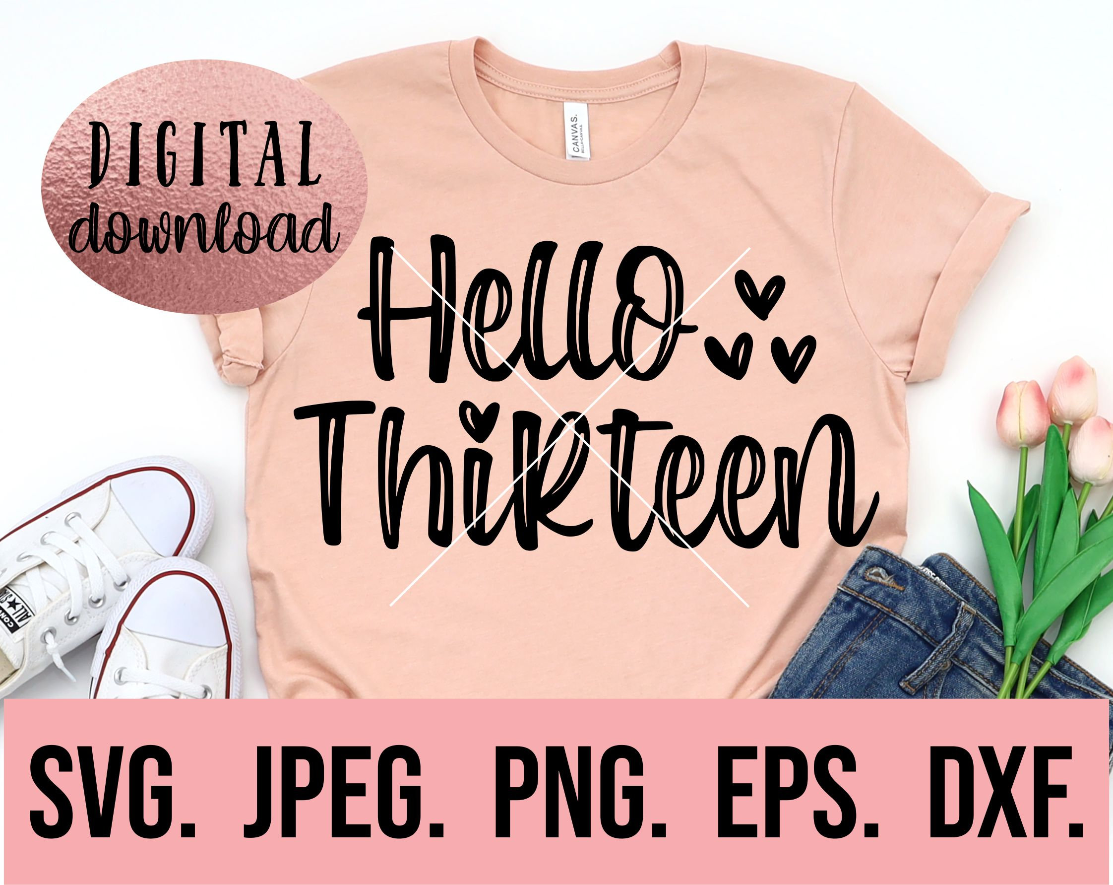 Hello Thirteen SVG 13th Birthday SVG Official Teenager Png - Etsy Australia