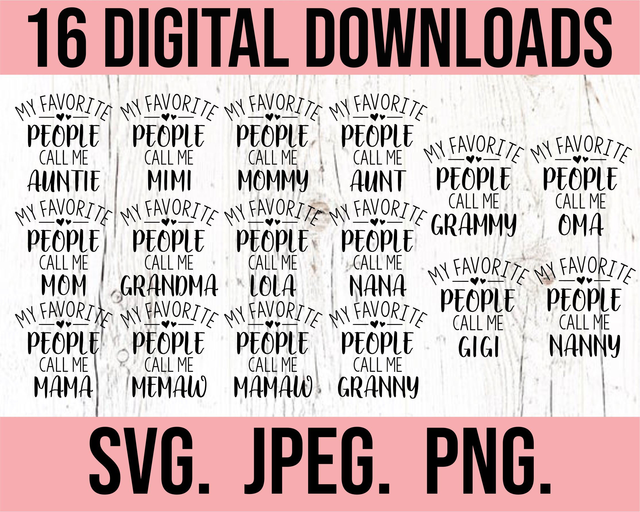 My Favorite People Call Me SVG Bundle Instant Download - Etsy