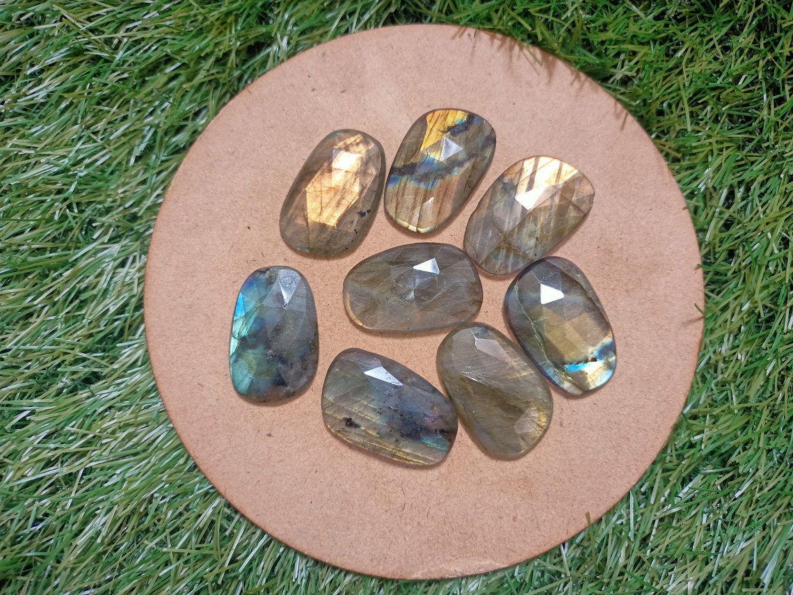 Natural Blue Laborite Fancy Shape Faceted Checker Cut Brolite | Etsy