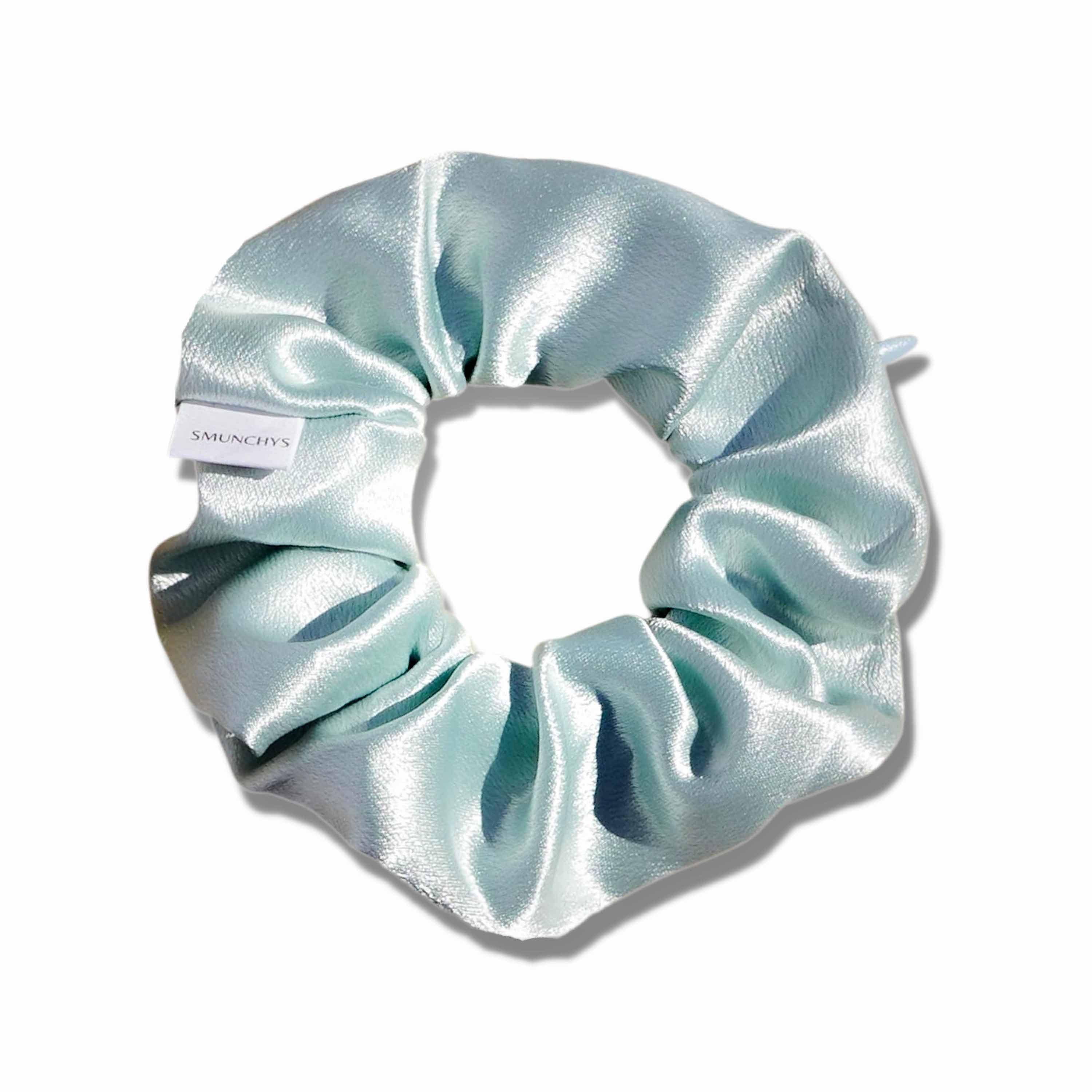 Satin Light Green Zipper Pocket Scrunchie - Etsy