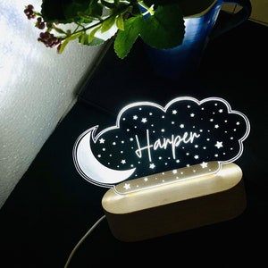 Baby Night Light Moon Star Gift Baby Shower Girl Gift Nursery Light ...