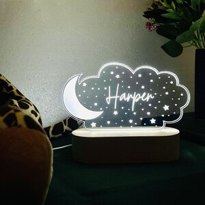 Baby Night Light Moon Star Gift Baby Shower Girl Gift Nursery Light ...