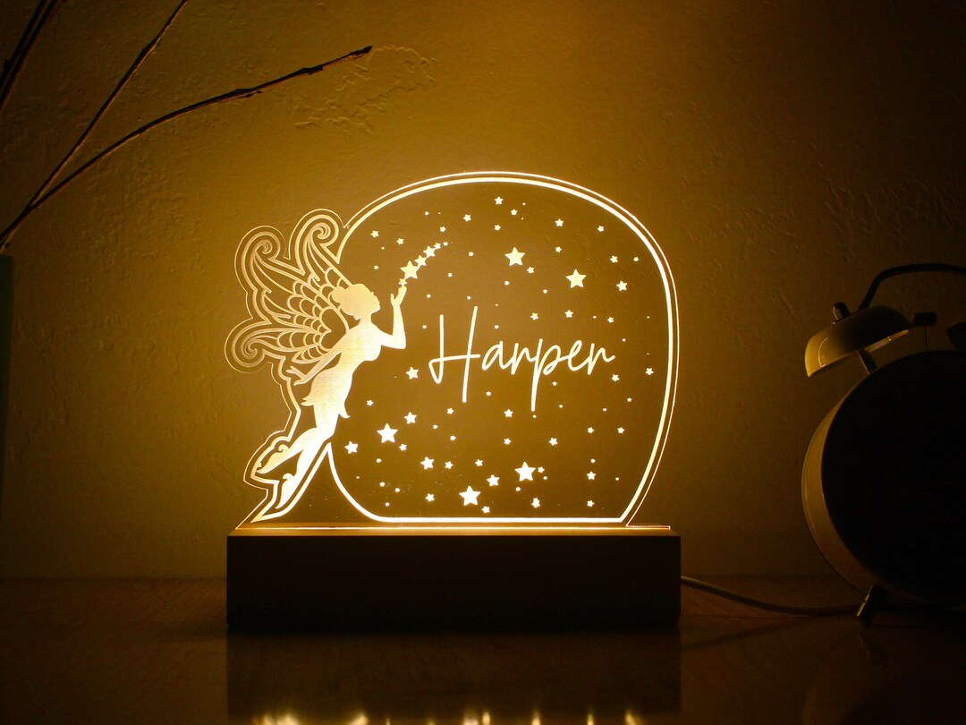 Custom Night Light Fairy Moon Star, Nursery Decor, Anniversary Gift ...