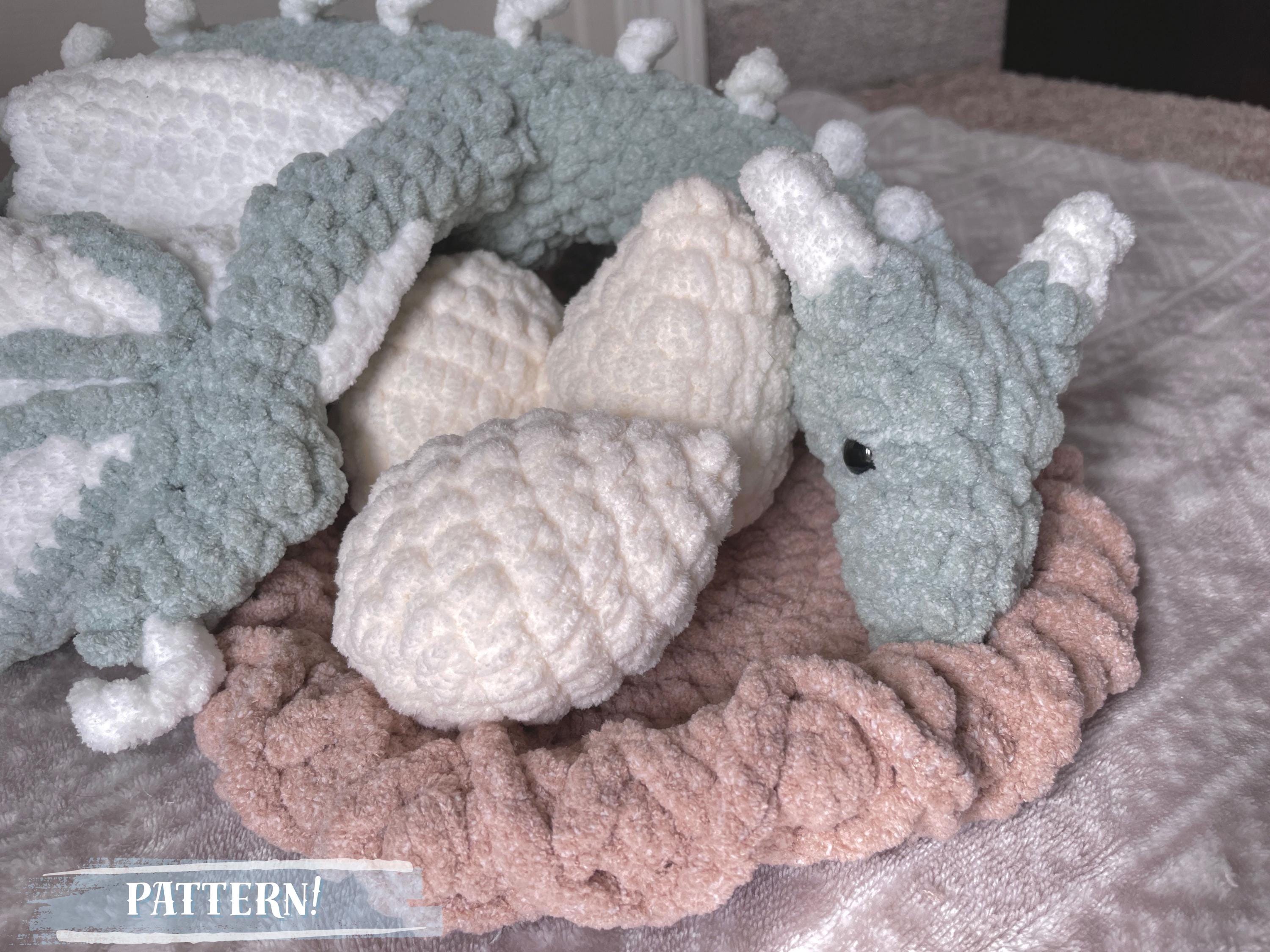Mama Dragon + Egg and Nest Crochet Pattern - Etsy