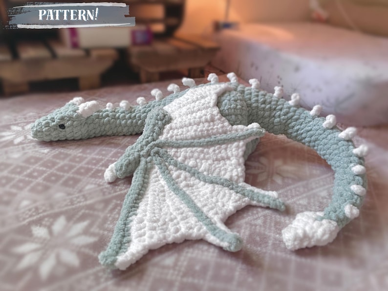 Mama Dragon + Egg and Nest Crochet Pattern - Etsy