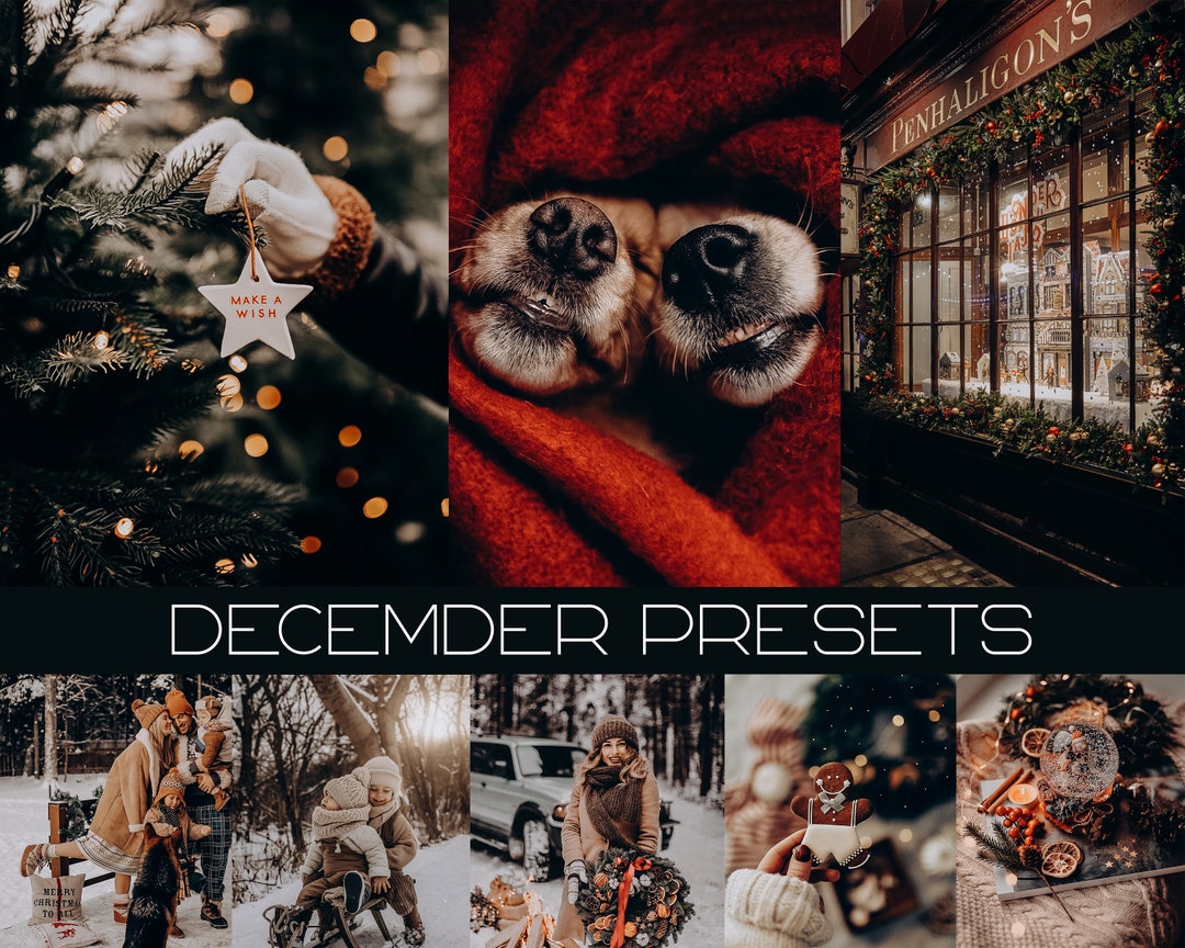 15 Christmas Lightroom Mobile & Desktop Presets | Holiday, December ...