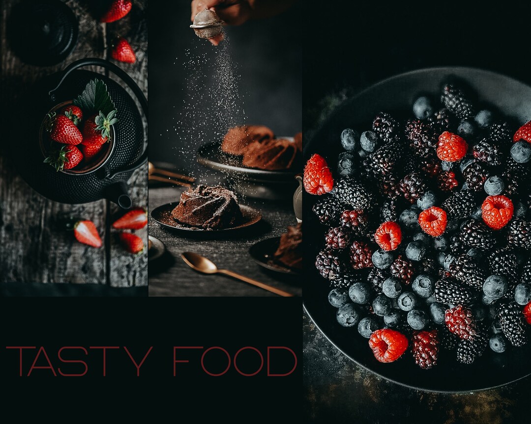 15 Tasty Food Lightroom Mobile & Desktop Presets | Dark Moody Food ...