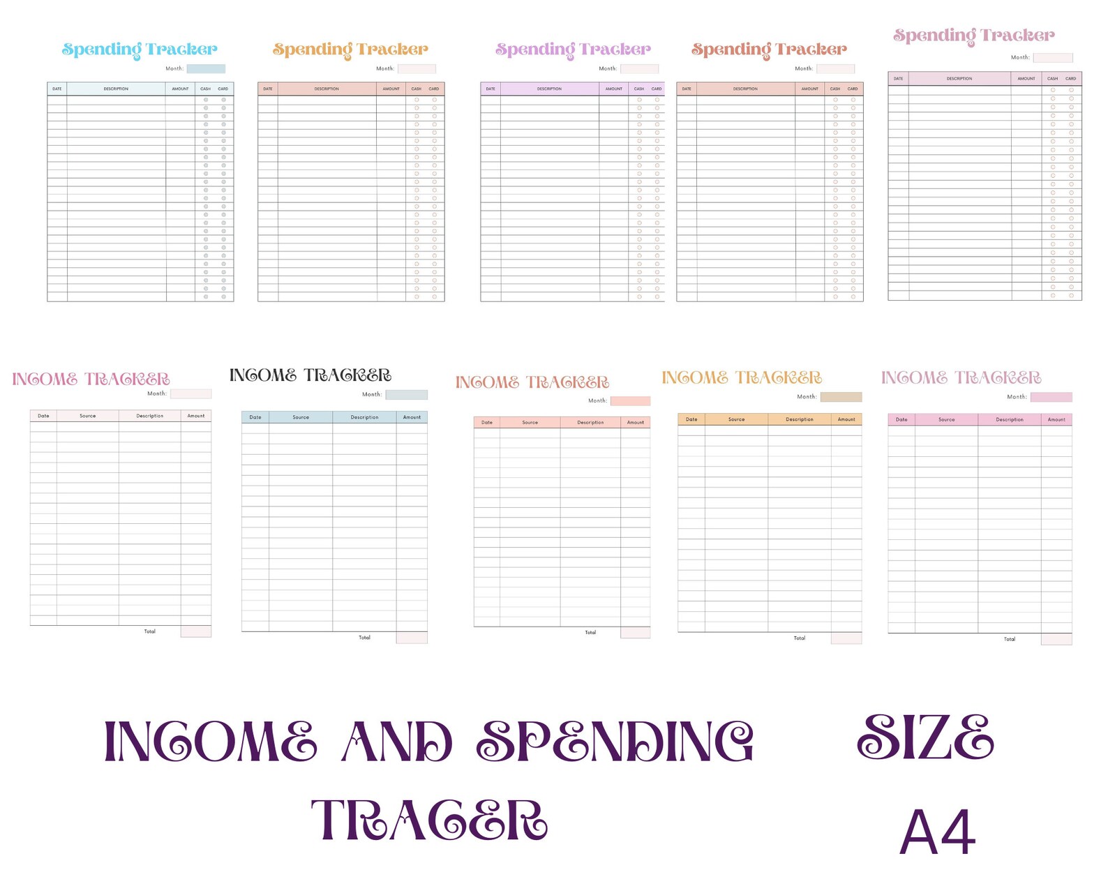 Income Tracker. Business Expense Tracker and Spending Tracker, Tracker ...
