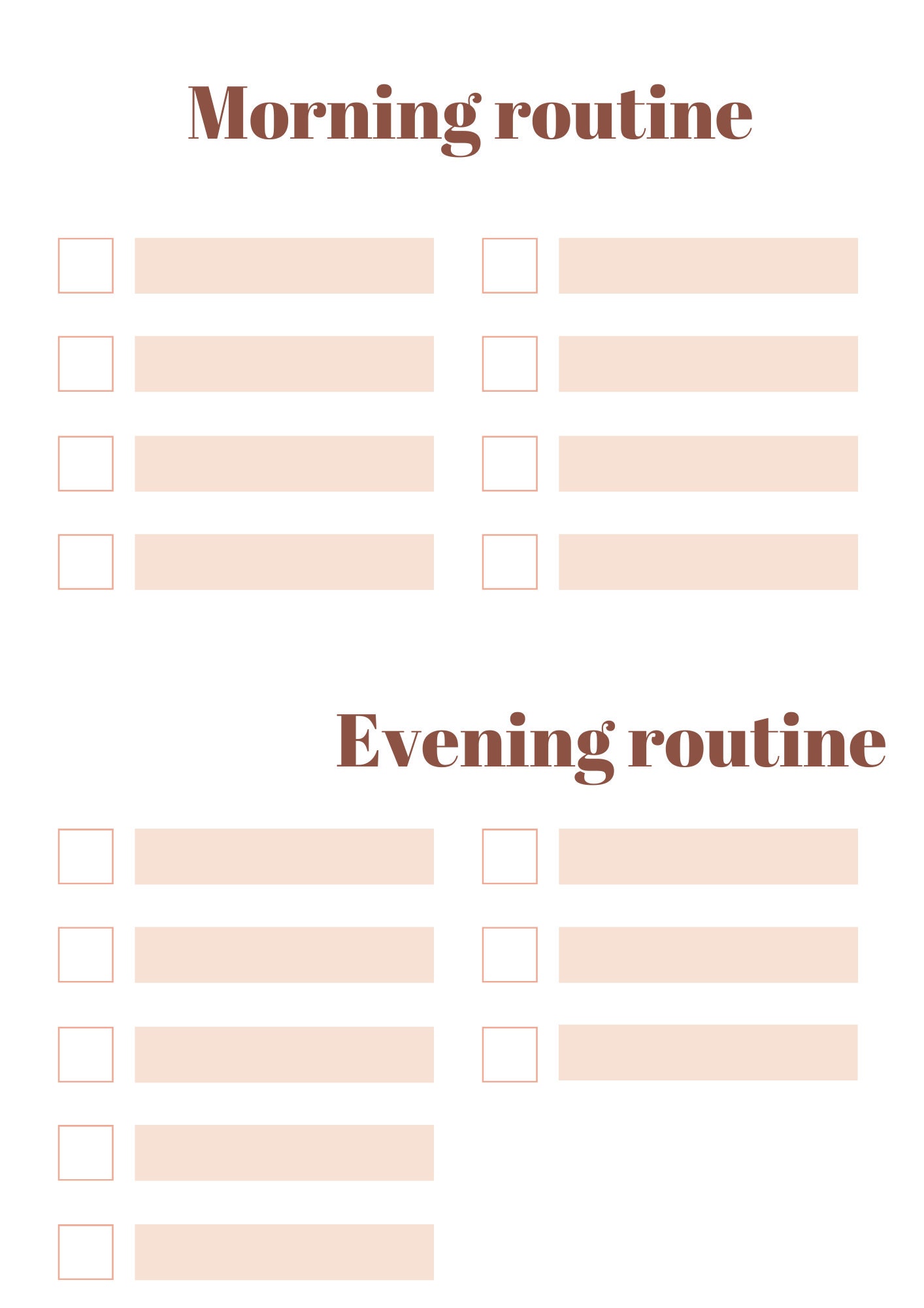 Editable Daily Checklist, Daily Routine, Printable Daily Routine ...