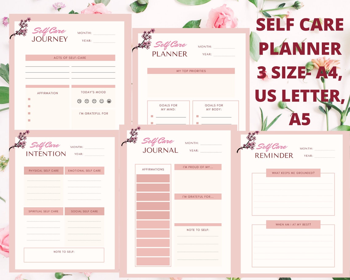 Self Care Planner/self Care Plan Template/ Self Care Planner/self Care ...