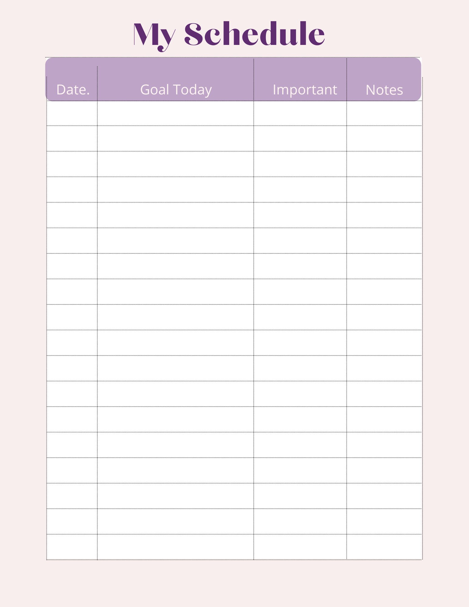 Resolution Printable, Resolution Planner, Resolution Template, Schedule ...