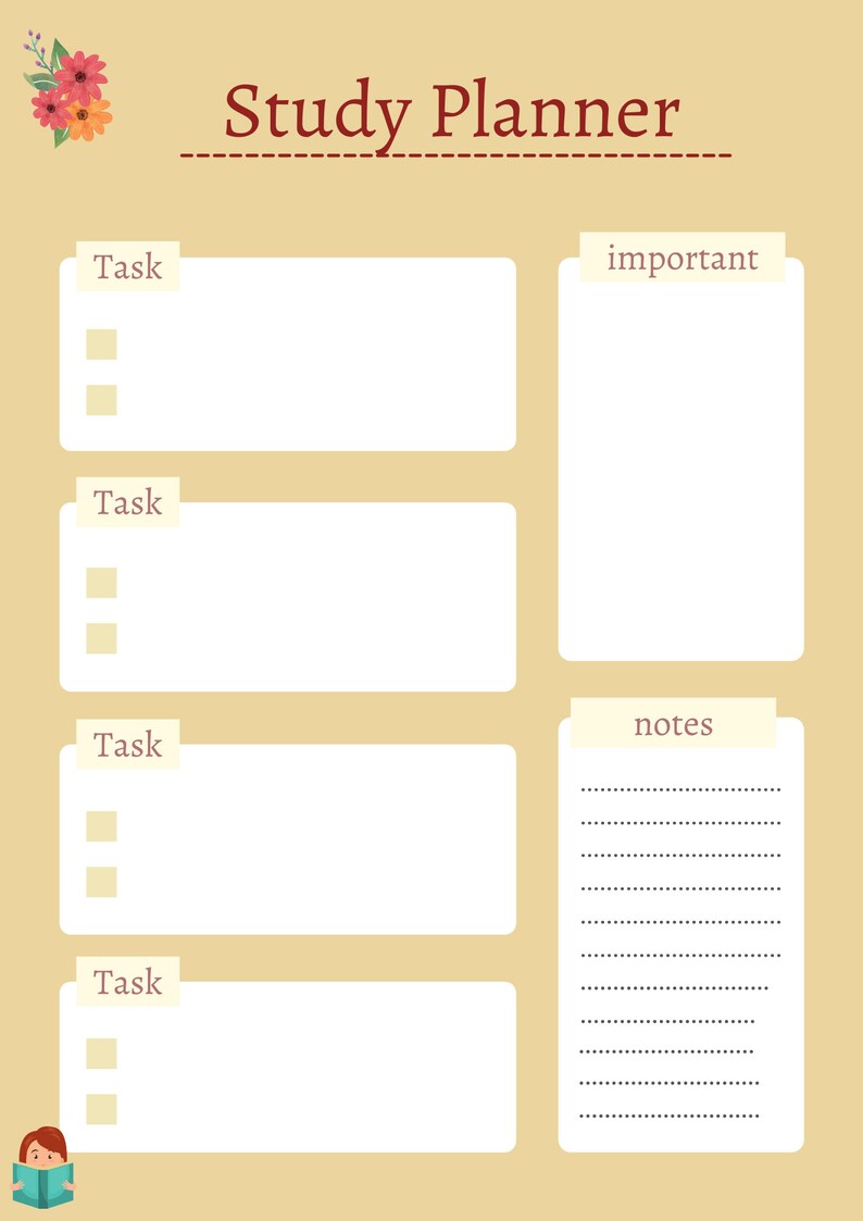 Kids Printable Planner | Kids Weekly Planner | Homework Tracker | Kids ...