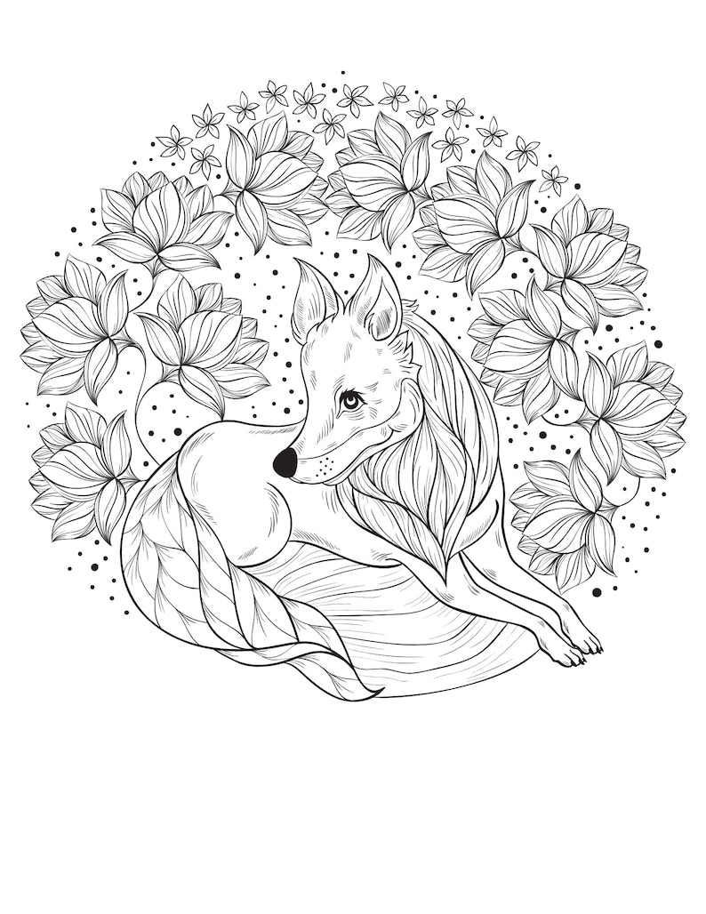 Beautiful Animal Coloring Pages for Kids - Etsy