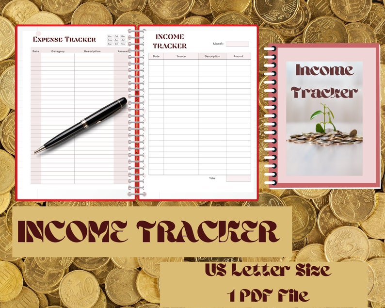 INCOME Tracker EXPENSE Tracker Finance Tracker Set Income Tracker ...