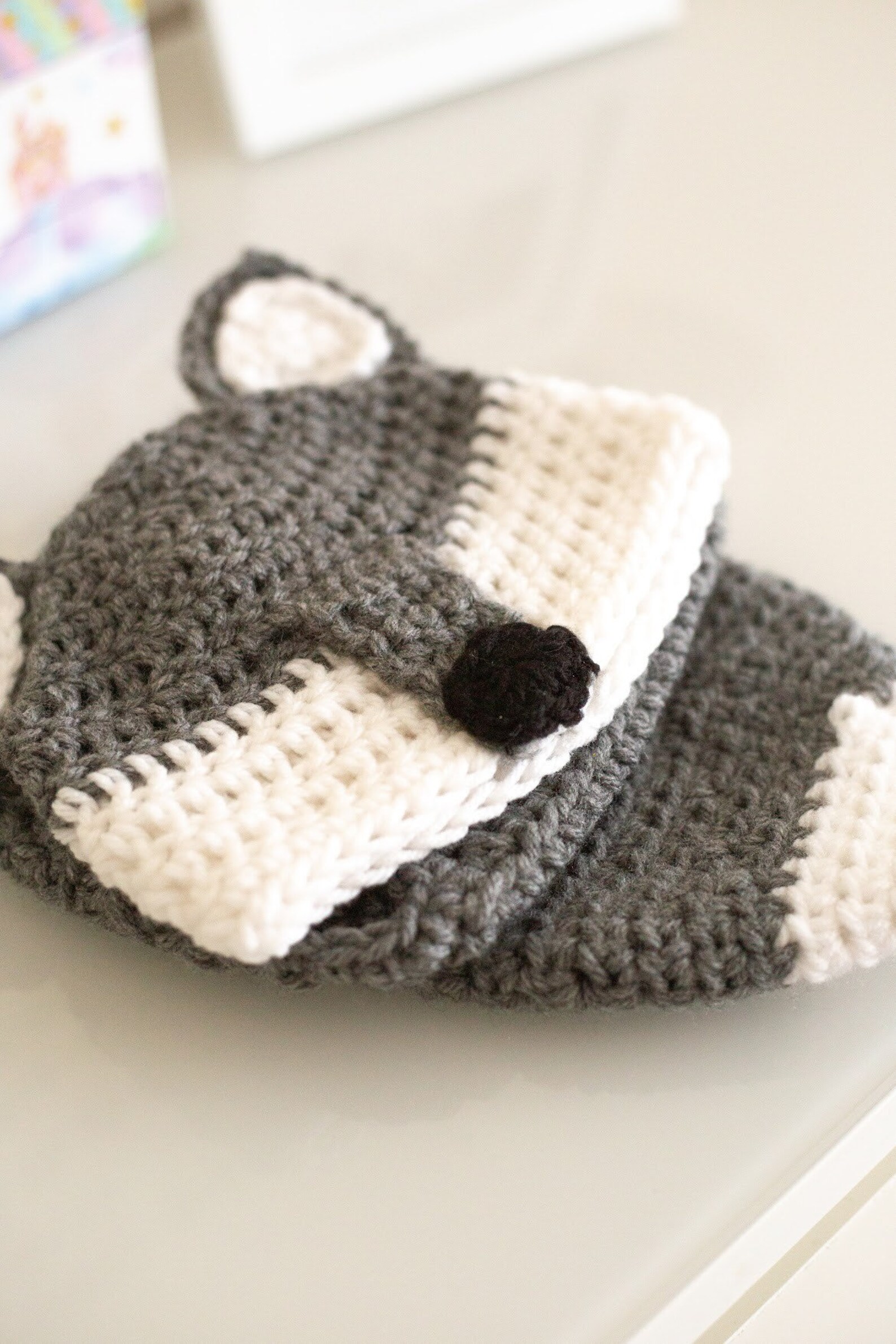 Wolf Diaper Cover Set, Gray Fox Diaper Cover Set, Crochet Diaper Cover ...