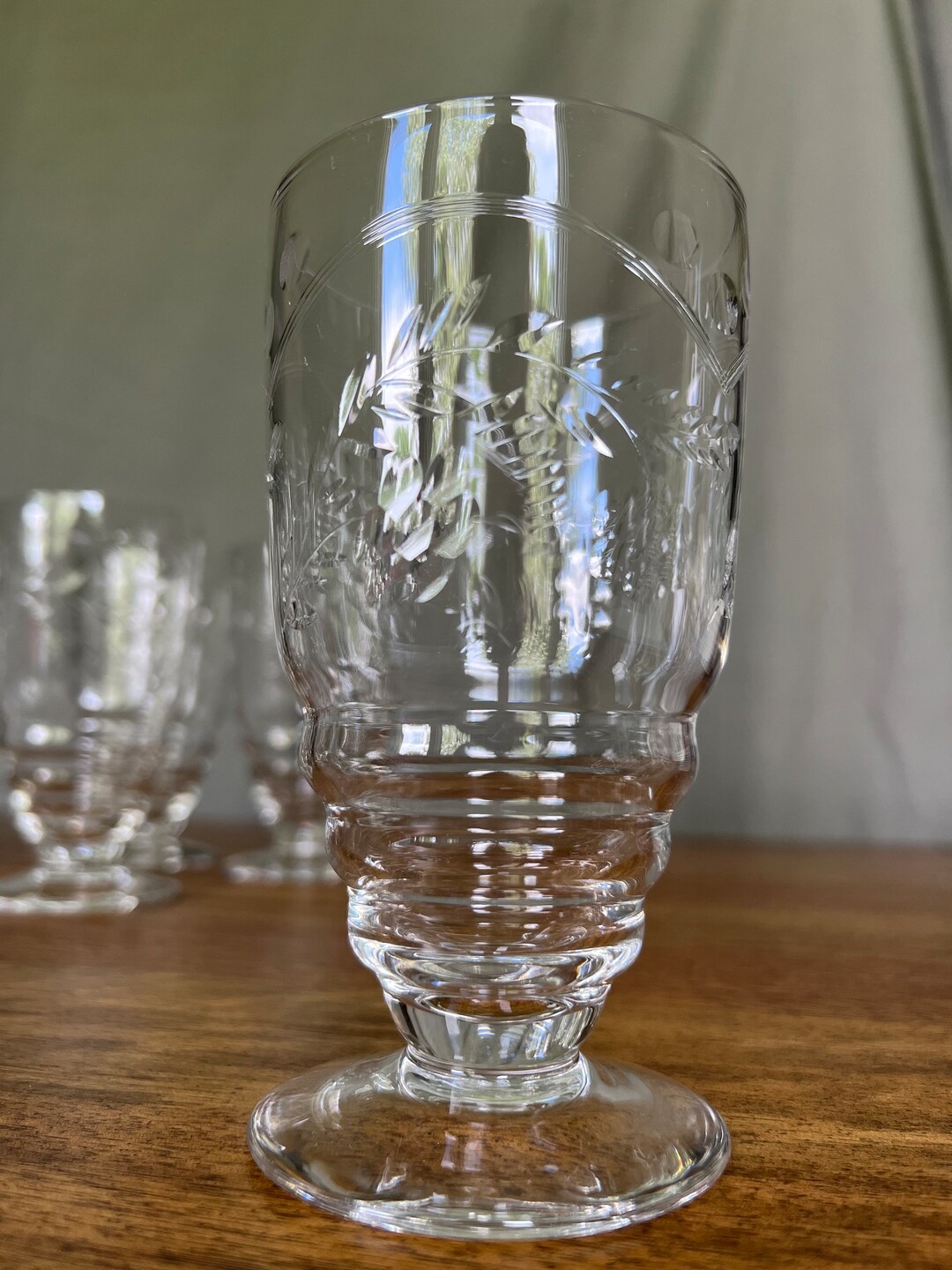 Vintage Groton by Rock Sharpe Ice Tea Footed Tumbler 12 Ounce - Set of ...