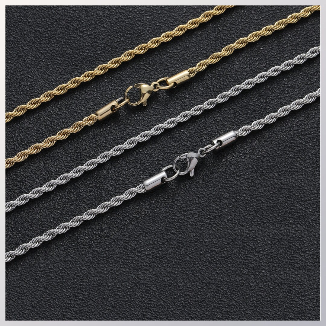 Rope Chain Necklace Multiple Length Necklace Womens Jewellery Stainless ...