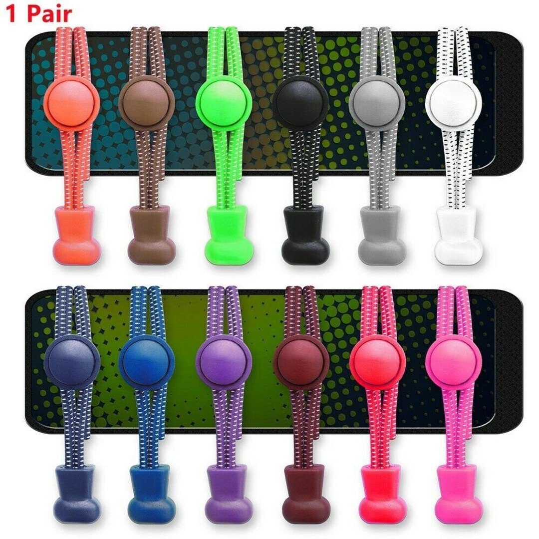 Elastic Adjustable Laces for Shoes Any Size Easy Quick Lace With No ...