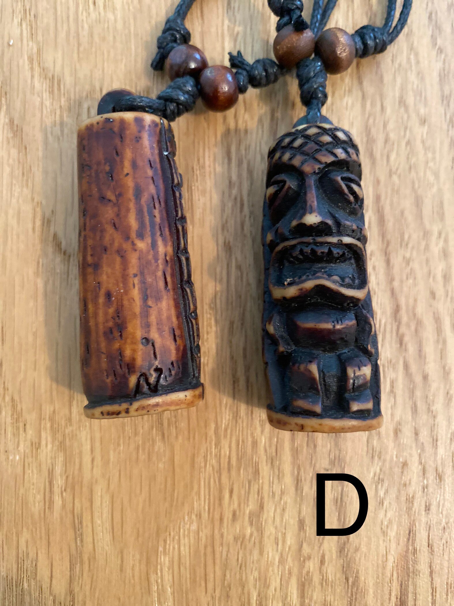 Maori / Hawaiian Pendant, on Waxed Cord. Tiki Pendant. - Etsy UK