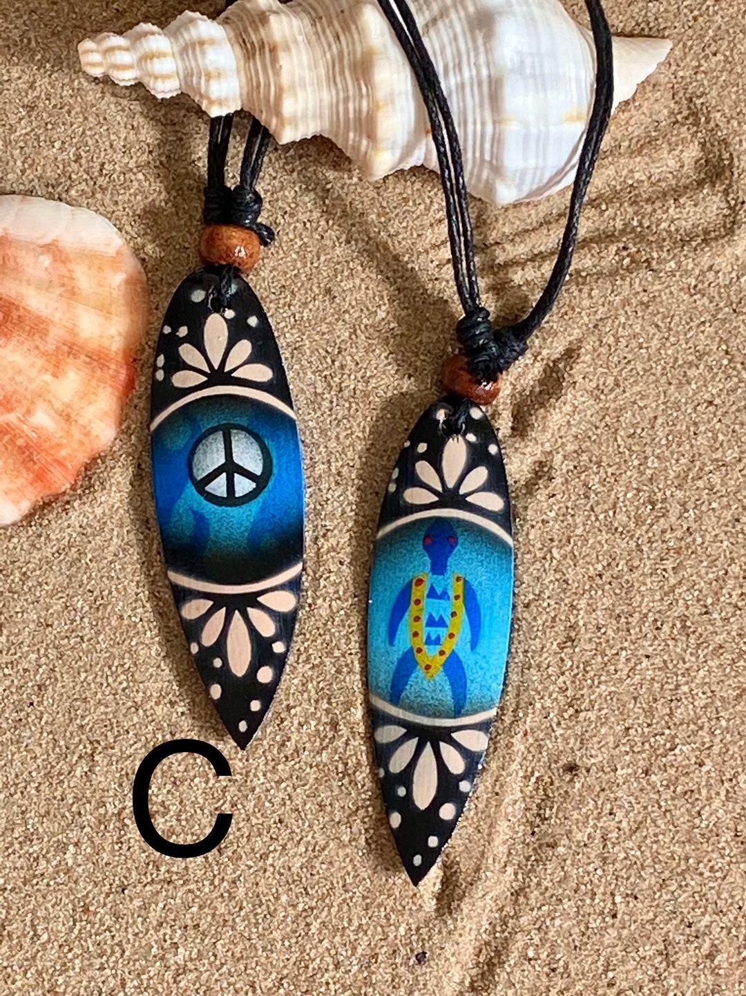 Pair Surfboard Pendants, Pair of 2 Pendants, Beach Jewellery, Surfer ...