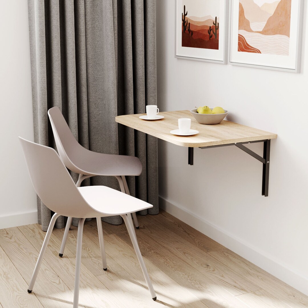 SONOMA Wall Folding Table With Rounded Corners Folding Table Wall Table ...