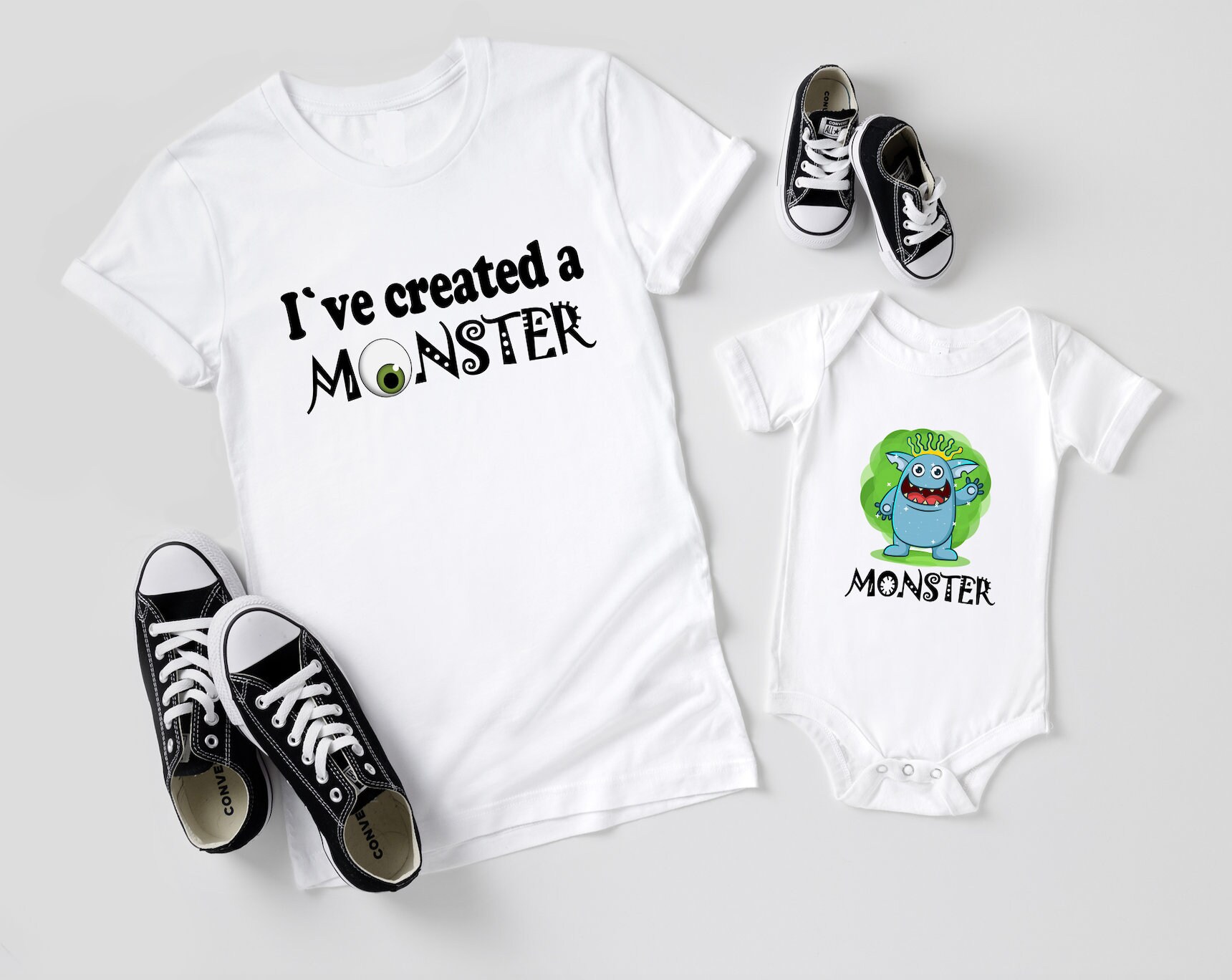 I've Created a Monster Dad Son Father Daughter Matching T-shirt ...