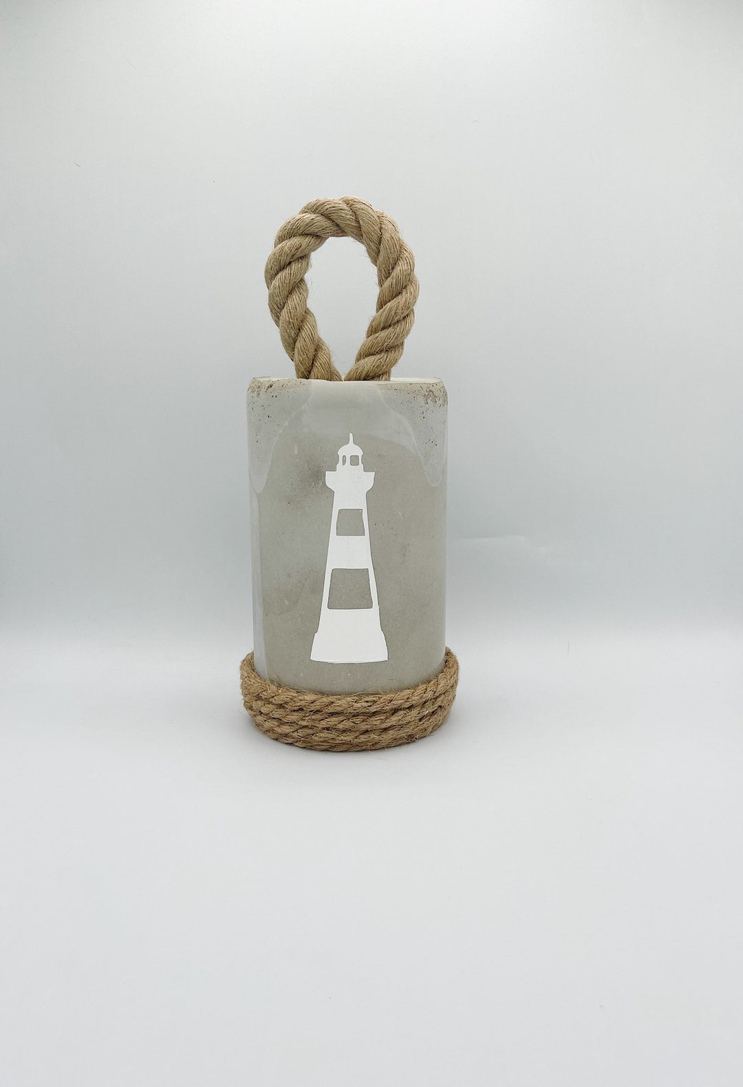 Cement Doorstop, Lighthouse Door Stopper, Heavy Concrete Doorstop, Coastal Beach Decor, Buoy ...