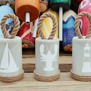 Cement Doorstop, Lighthouse Door Stopper, Heavy Concrete Doorstop, Coastal Beach Decor, Buoy ...