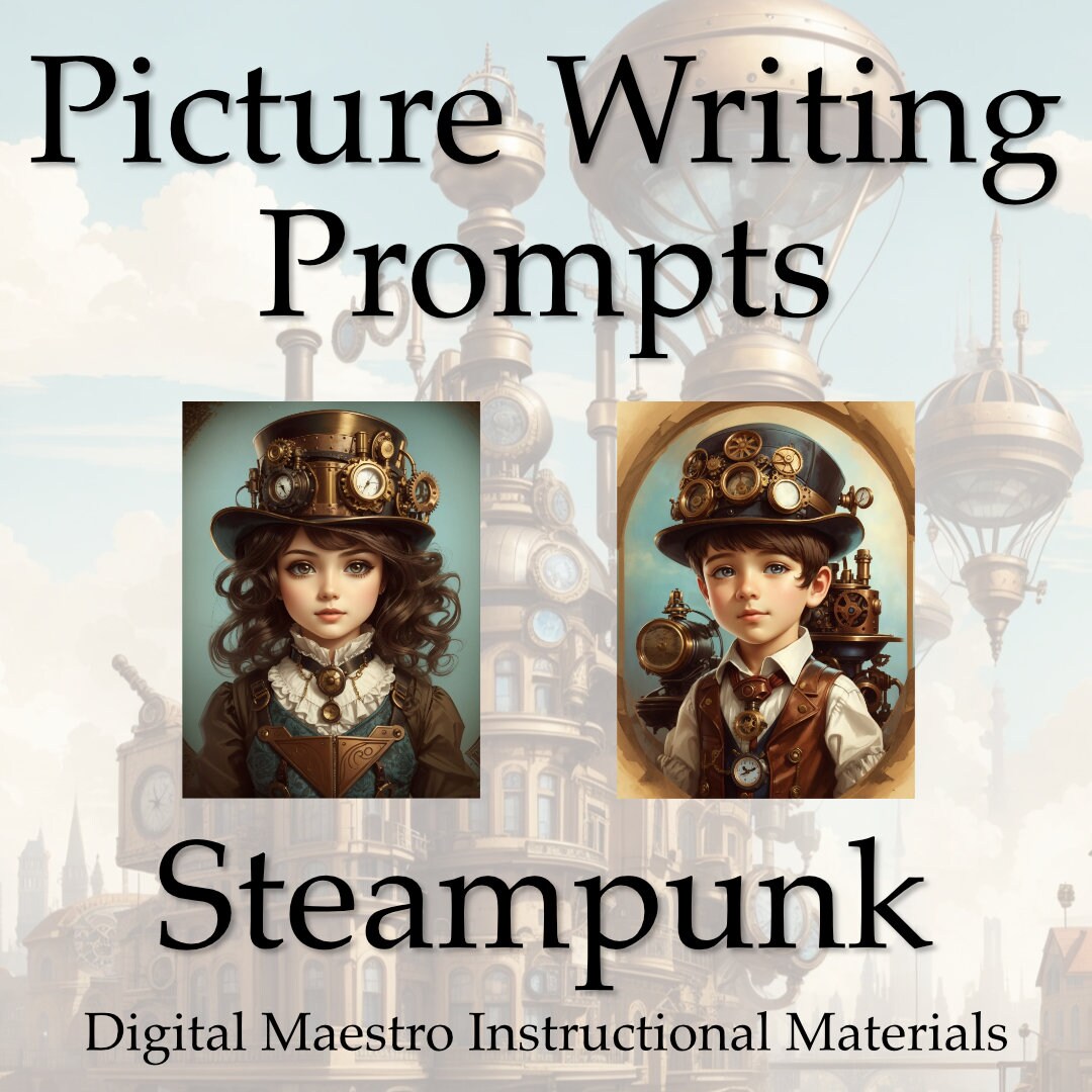 Steampunk Picture Writing Prompts for Students With Vocabulary - Etsy