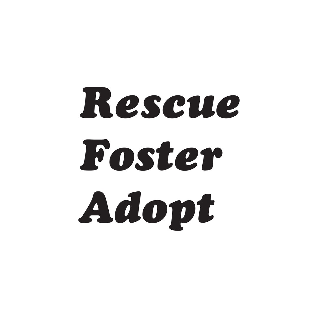 Rescue Foster Adopt SVG Artwork Design Vector File Download for Print ...