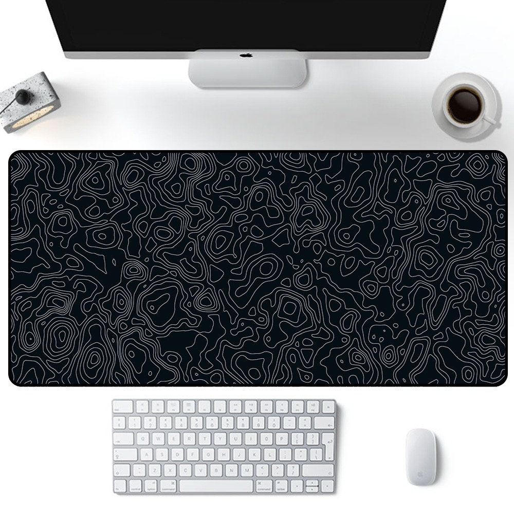 Black and White Swirl Desk Mat / Japanese Desk Mat / Mouse Pad - Etsy UK