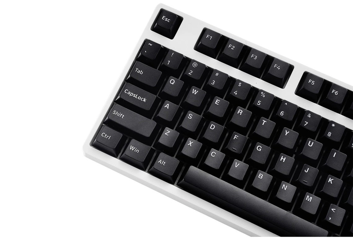 Minimalistic White or Black Keycap Set / Cherry Profile / 139 | Etsy UK