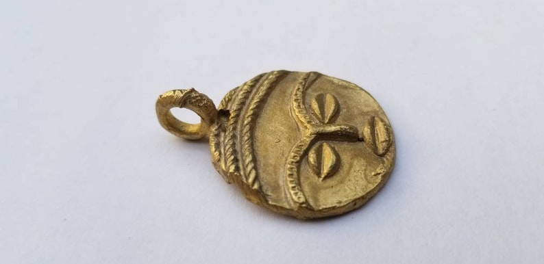 African Metal Mask, Ashanti Brass - Etsy