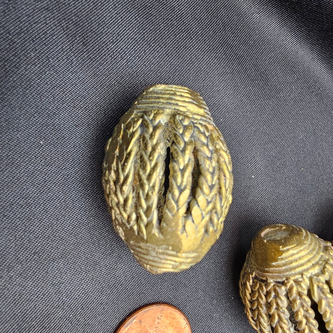 Large Bicone African Brass Beads - Etsy