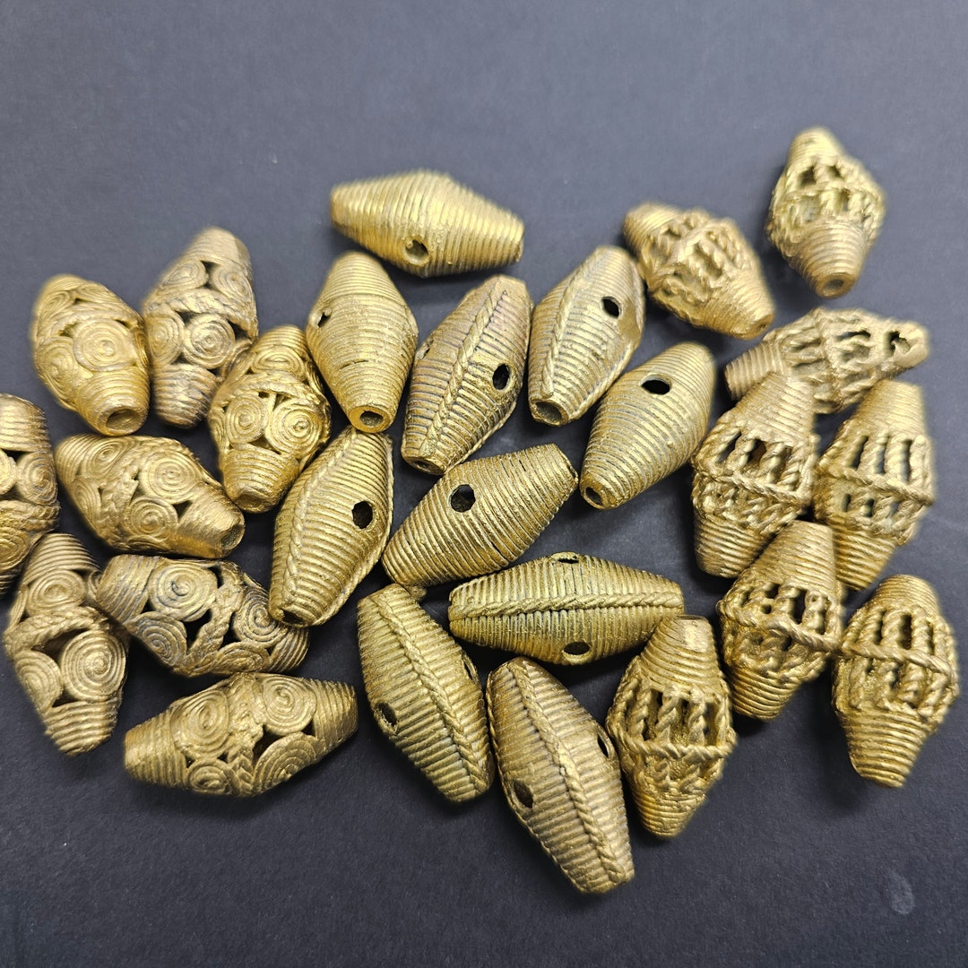 Lost Wax Bi-cone Beads, Brass - Etsy