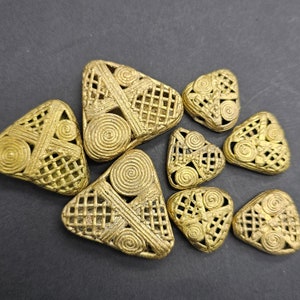 Triangular African Brass Beads - Etsy