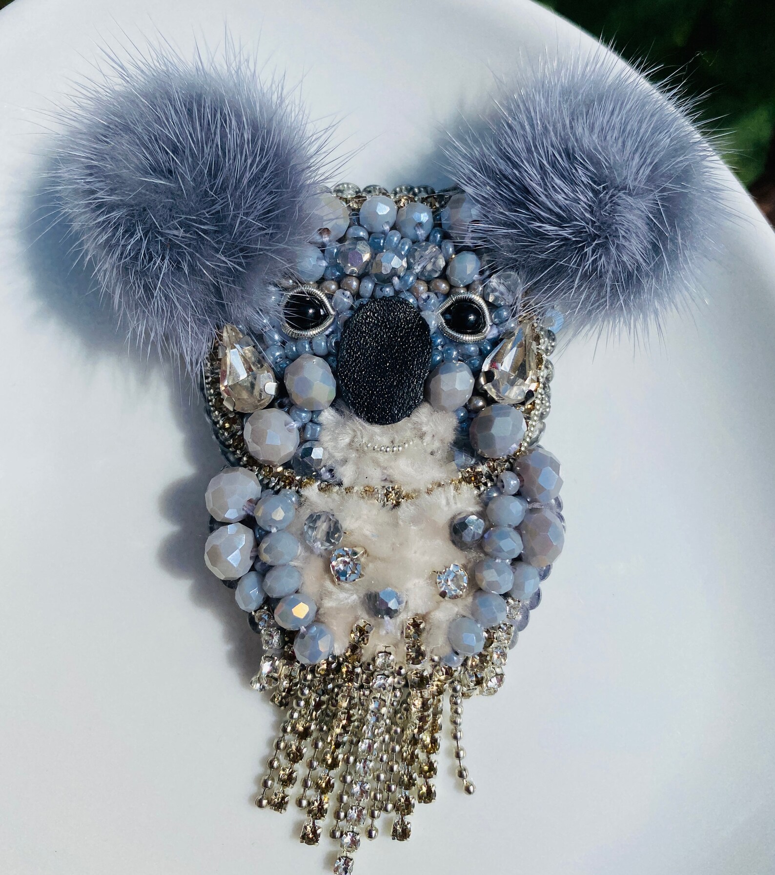 Koala Bead Brooch Animals of Australia Handmade Brooch Fur - Etsy