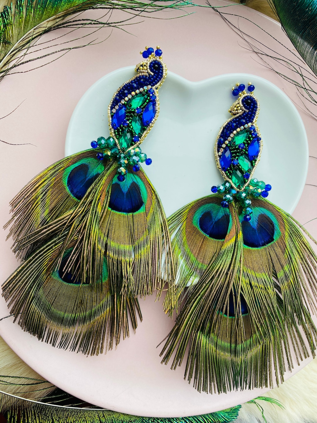 Bird Brooch Beaded, Handmade Brooch, Feather Brooch, Green Brooch ...