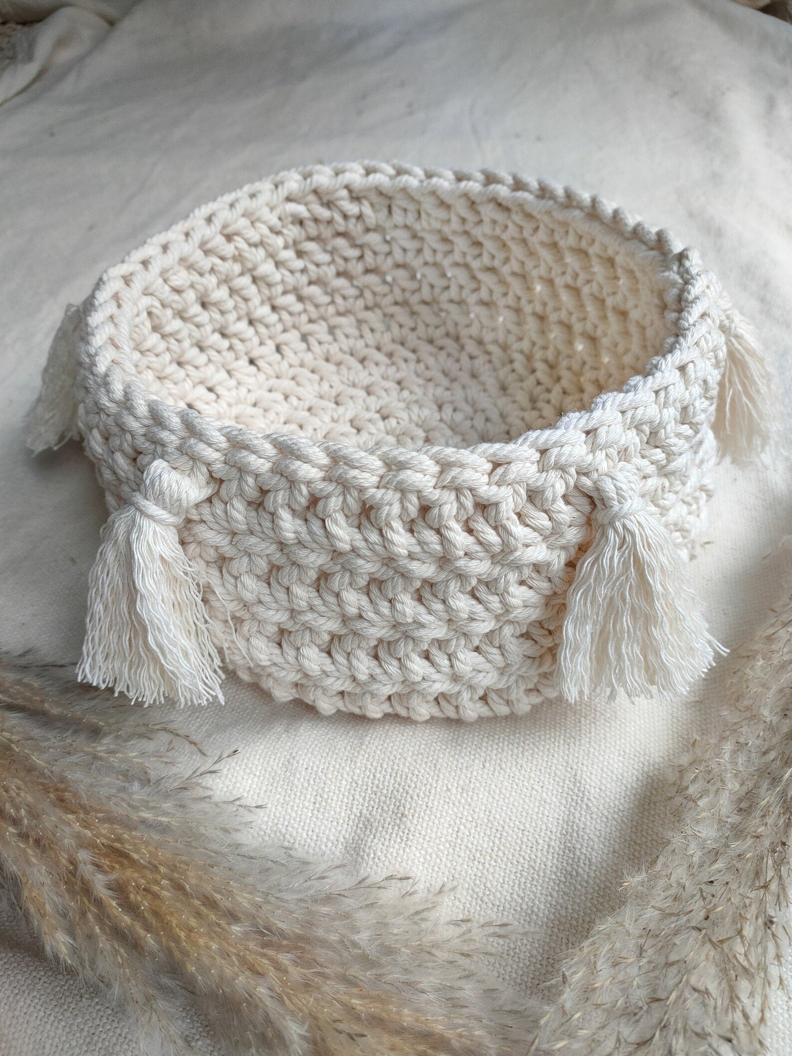 Macrame Basket Boho-style Baskets Storage Organizer - Etsy UK