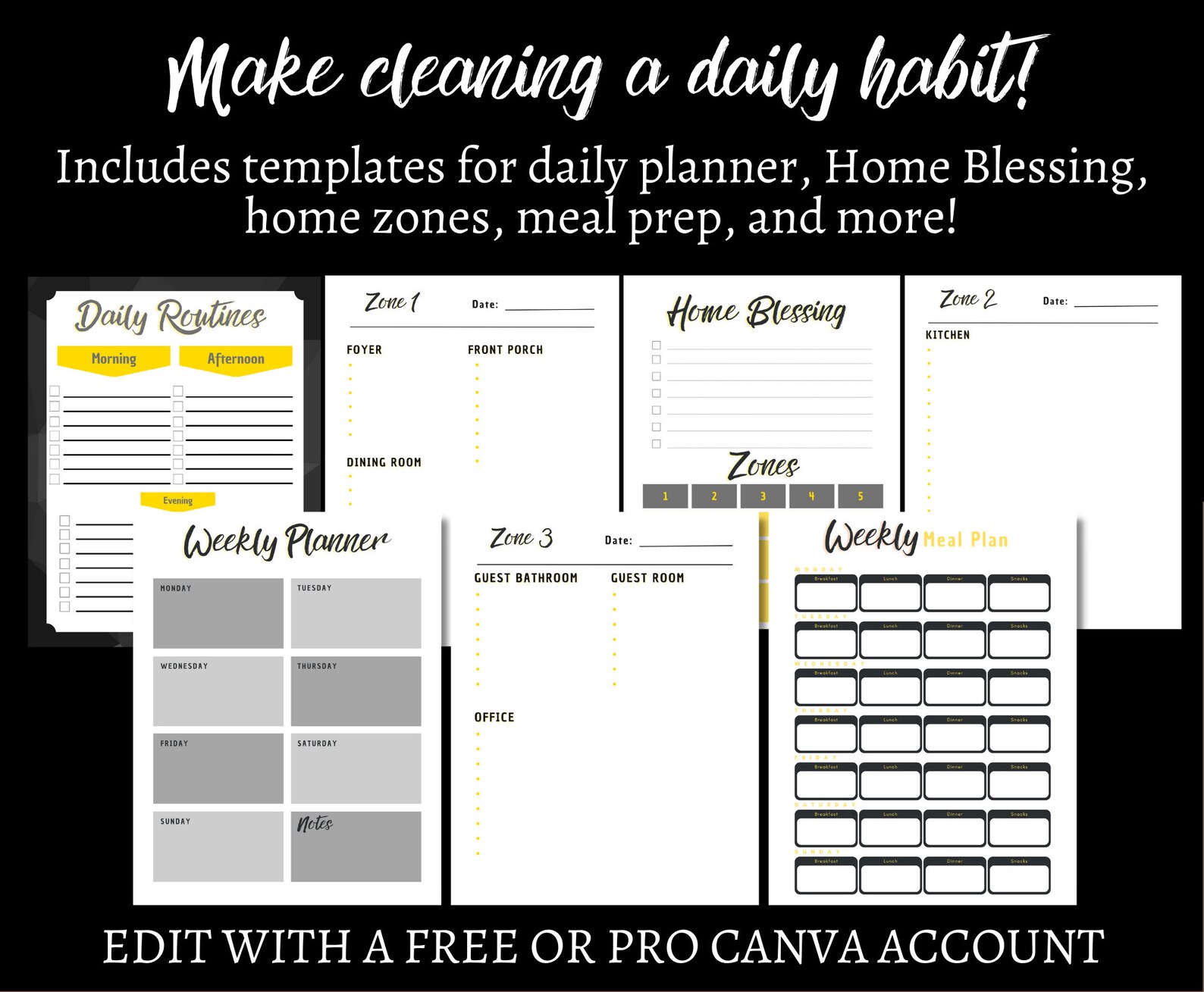 Flylady Cleaning Method Templates · Organizational Journal · Home ...