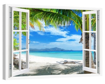 Window View Wall Art Canvas - Etsy UK