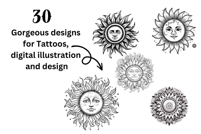 Sun Stamp Procreate, Sun Stamps, Procreate Brushes, Procreate Stamps ...