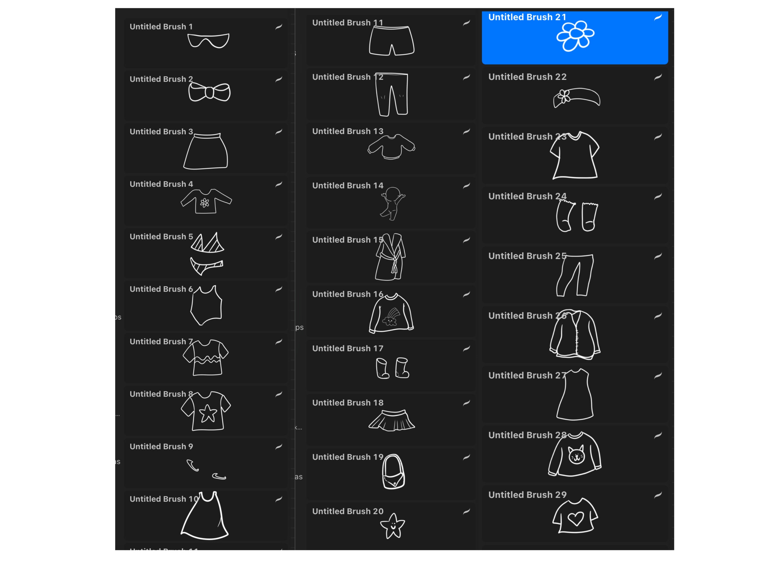 50 Chibi Clothing, Procreate Stamps, Chibi Stamps Procreate, Procreate ...