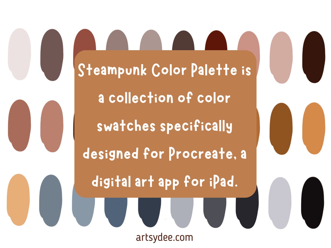 Steampunk Colour Palette, Procreate Palettes, Color Palette, Procreate ...