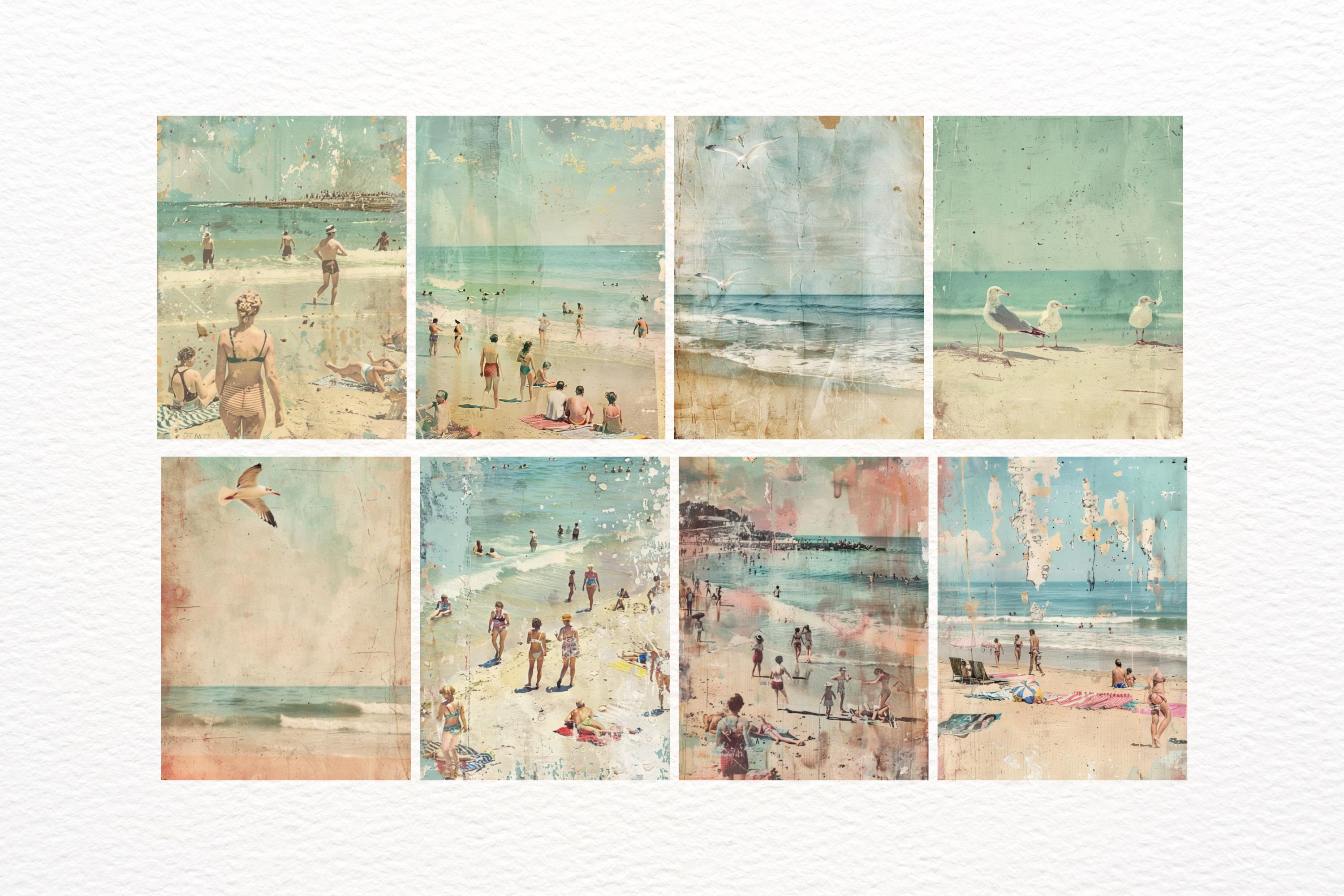 50 Seaside Junk Journal Pages, Junk Journal Kit, Seaside Journal, Sea ...