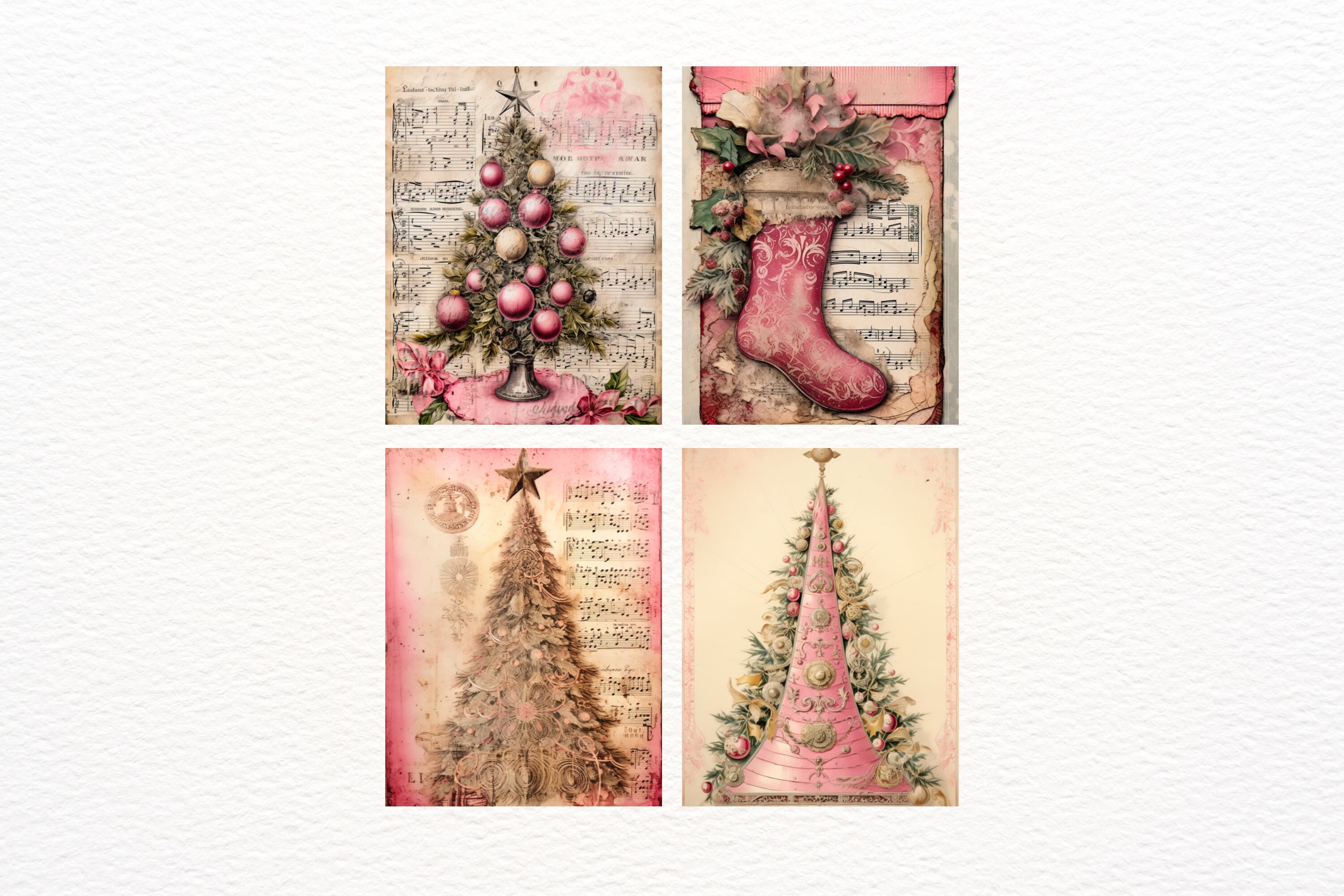 Pink Christmas Junk Journal, Pink Junk Journal, Junk Journal Printable ...