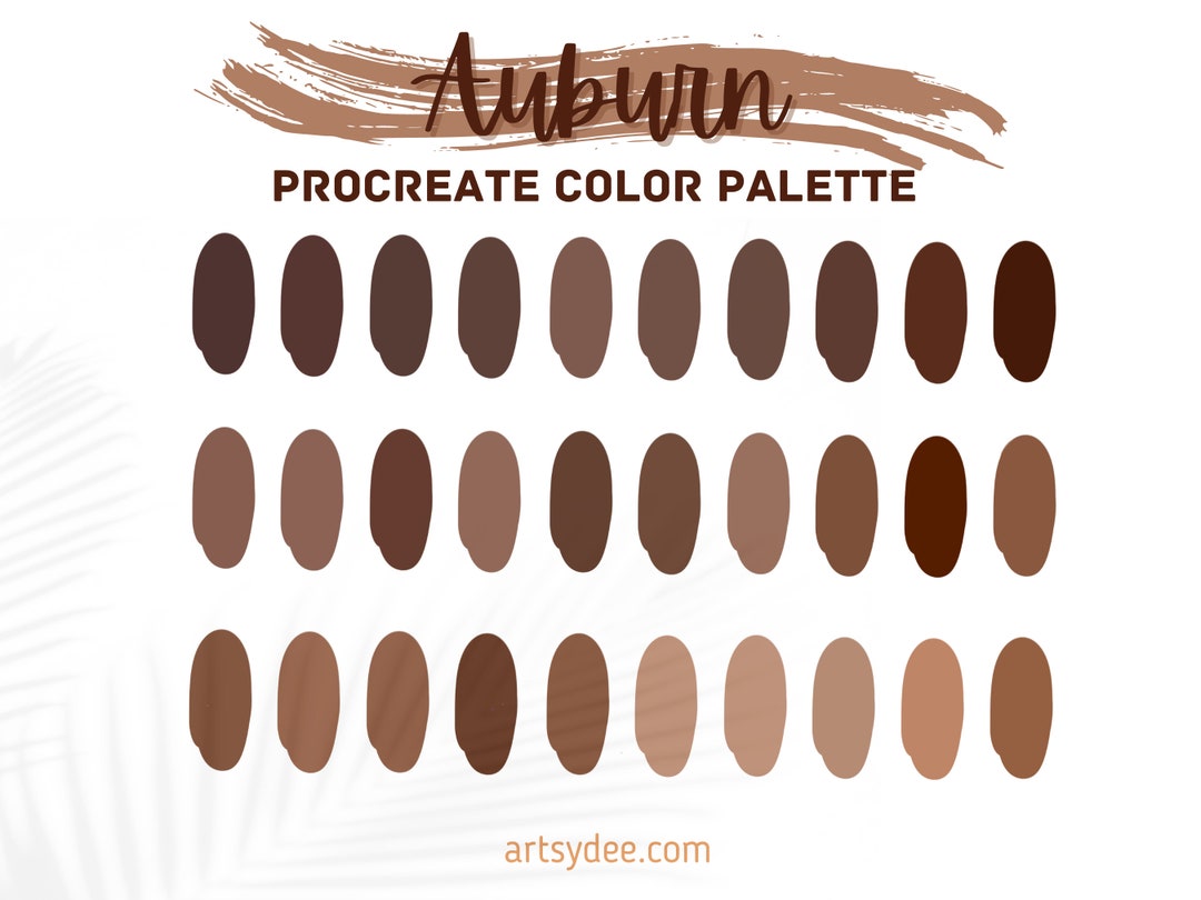 Brunette Hair Color Procreate Palette Color Palette Deep Autumn Color Palette Soft Autumn