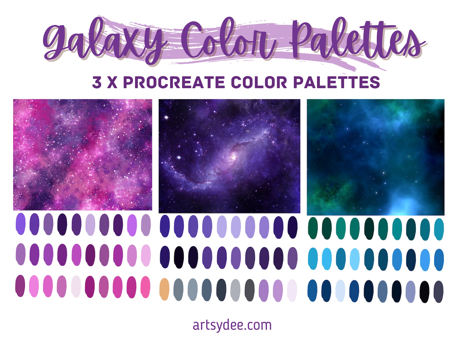 Galaxy Color Palette, Procreate Palette, Color Palette, Procreate ...